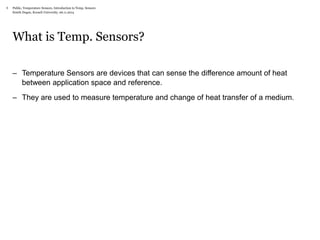 Temperature Sensors | PPTX