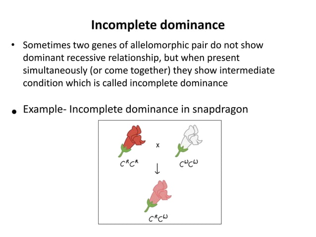 Interaction of genes: Epistasis, Codominance and incomplete dominance ...