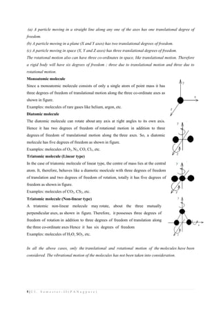 B.Sc. Sem II Kinetic Theory of Gases | PDF