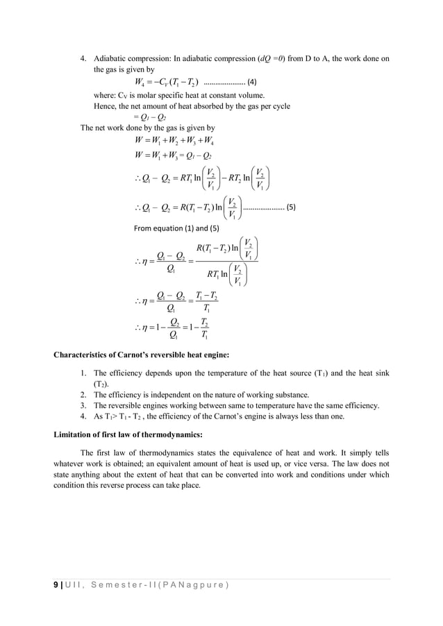 B.Sc. Sem II Thermodynamics-II | PDF