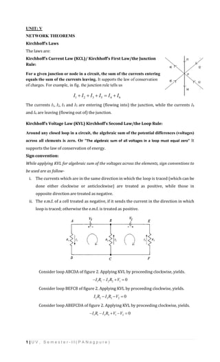 B.Sc. Sem II Network theorems | PDF