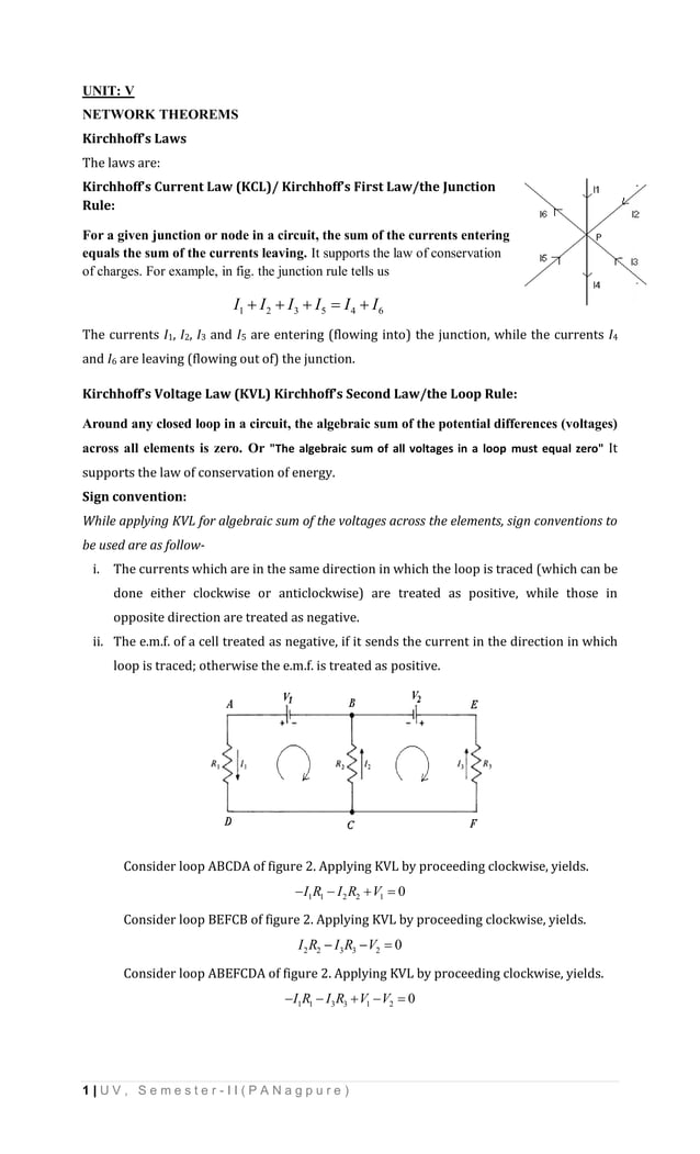 B.Sc. Sem II Network theorems | PDF | Computer Networking | Computing
