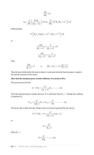B.Sc. Sem II Network theorems | PDF