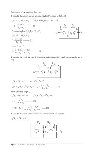 B.Sc. Sem II Network theorems | PDF