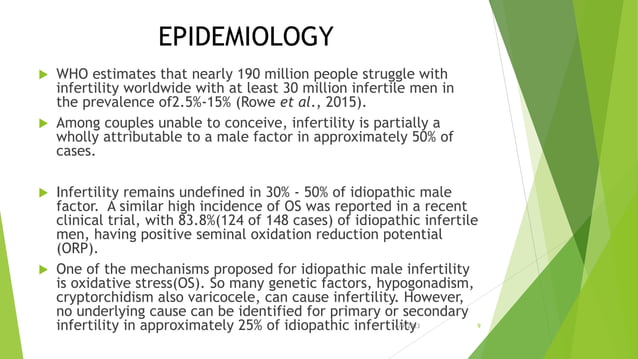 Role of Oxidative Stress on male infertility | PPTX