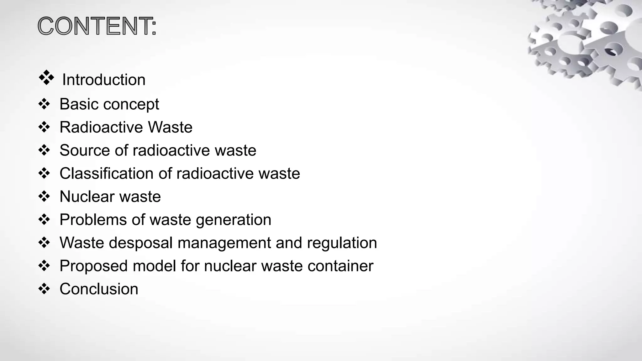 presentation on nuclear waste management | PPTX