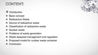 presentation on nuclear waste management | PPTX