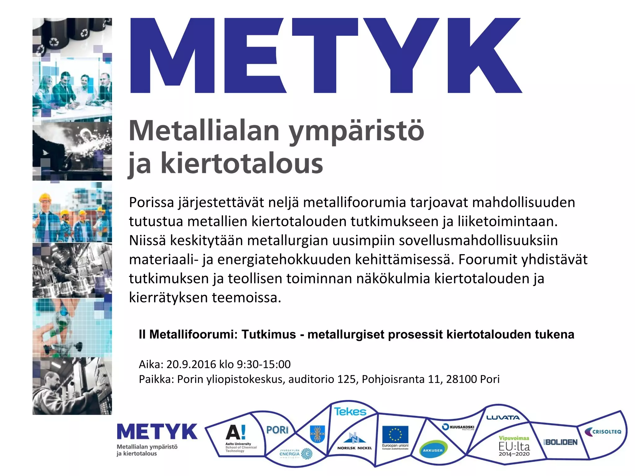 METYK - Metallialan ympäristö ja kiertotalous | PPT