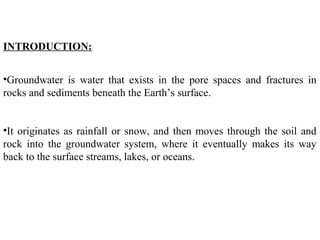 Ground water studies | PPT