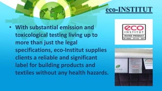 ECO-LABELS USED IN TEXTILES | PPTX