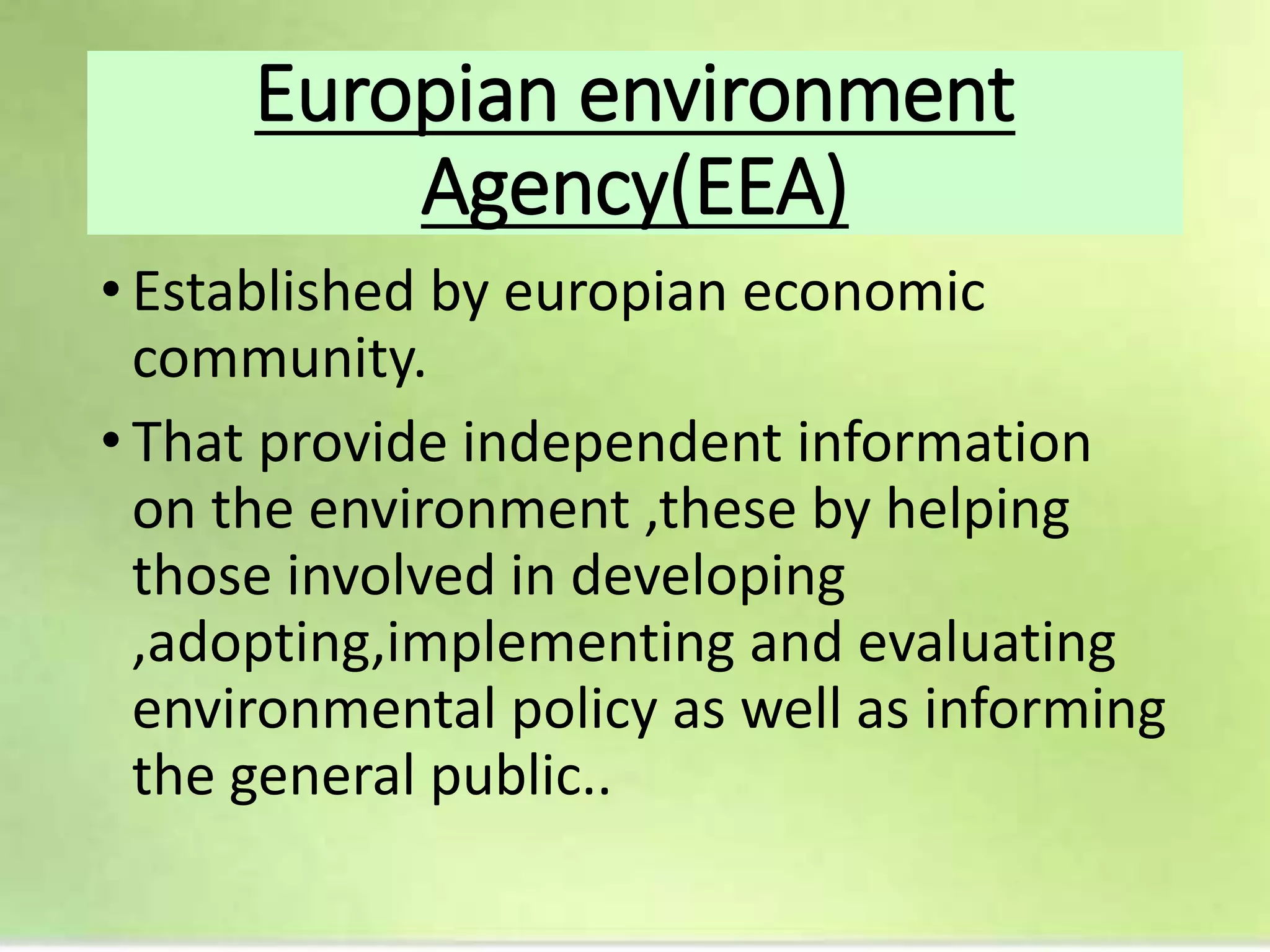 agencies of environmental protection | PPTX