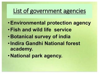 agencies of environmental protection | PPTX