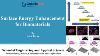 Surface Energy Enhancement by Biomaterials | PPT