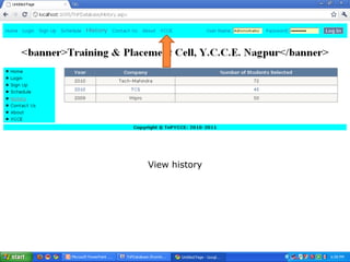 Training & Placement Database Management System | PPTX