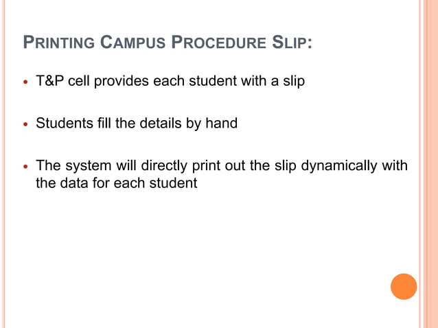 Training & Placement Database Management System | PPT