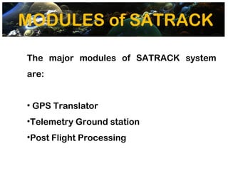 Satrack - missile guidance system | PPT
