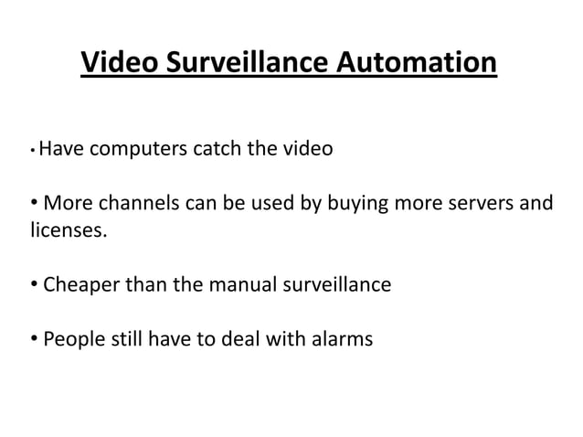 Video Surveillance | PPTX | Computer Networking | Computing
