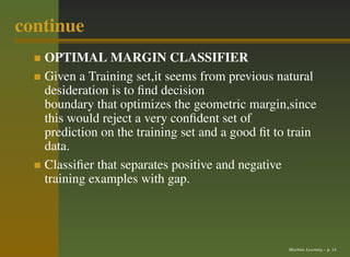 Machine learning SVM | PPT