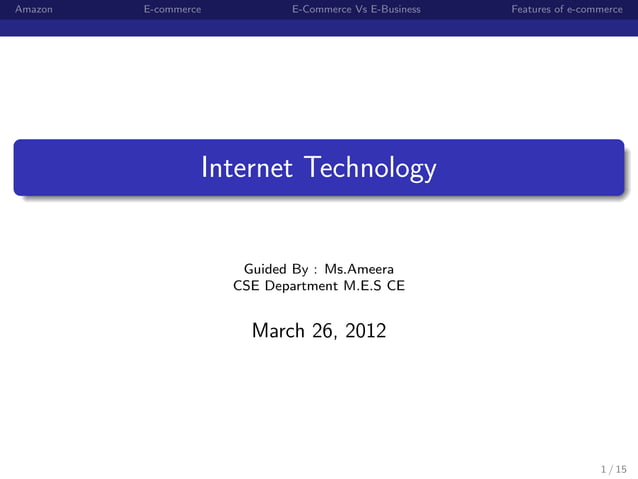 Seminar on Internet Technologies | PDF | Internet | Computing