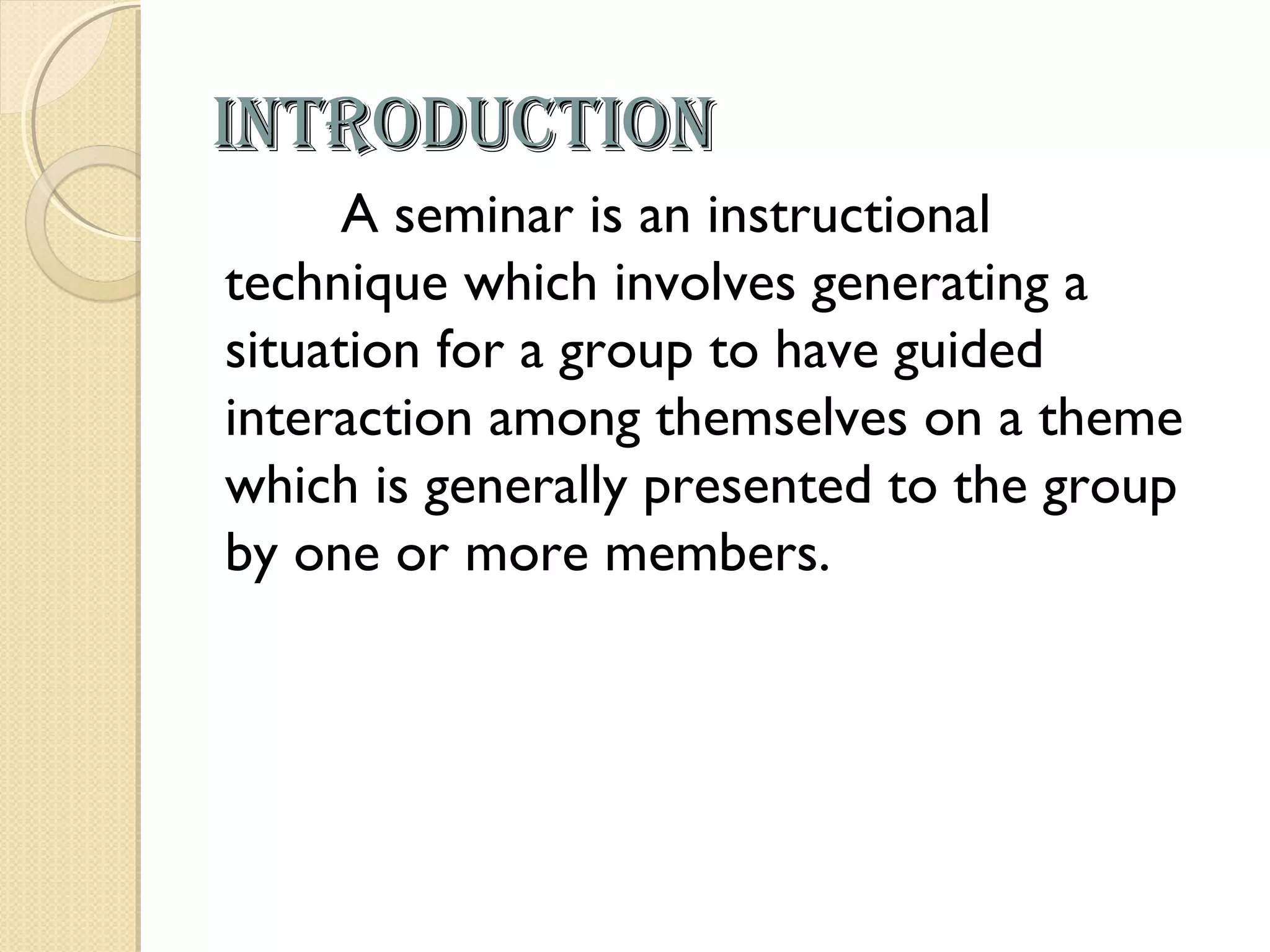 Seminar | PPT
