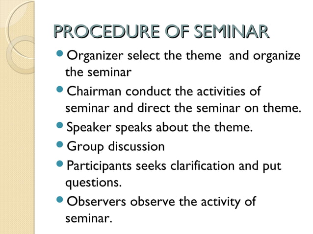Seminar | PPT
