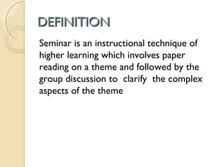 Seminar | PPT