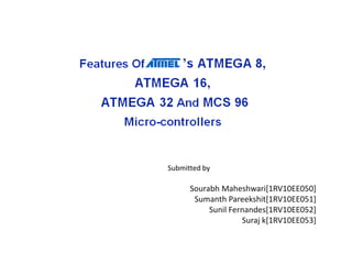 Features of ATMEL microcontrollers | PPT