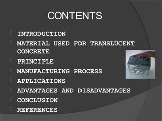 TRANSLUCENT CONCRETE | PPT