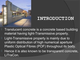 Translucent Concrete Building