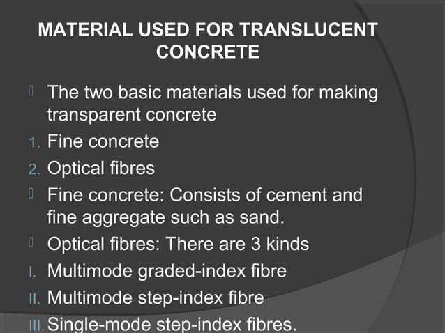 TRANSLUCENT CONCRETE | PPT