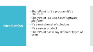 SHAREPOINT - BUSINESS COLLABORATION TOOL FOR ENTERPRISE AND WEB | PPT