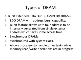 Memory Hierarchy (RAM and ROM) | PPTX