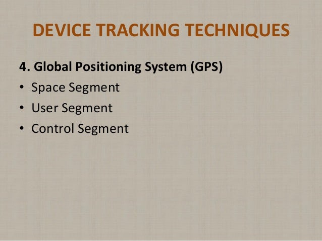 gps tracking techniques