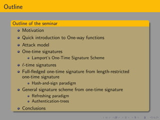 Signature from One-way Functions | PDF