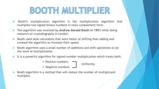 Seminar on Digital Multiplier(Booth Multiplier) Using VHDL | PPTX