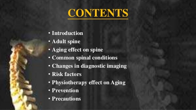 Effects Of Aging on Spine