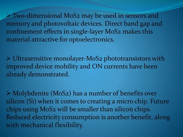 MoS2 | PPTX | Chemistry | Science