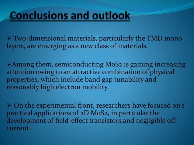 MoS2 | PPTX | Chemistry | Science