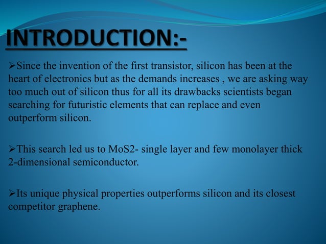 MoS2 | PPTX | Chemistry | Science