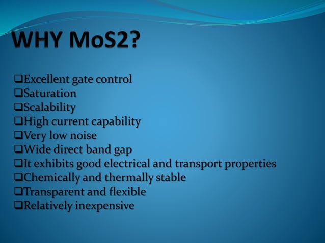 MoS2 | PPTX | Chemistry | Science