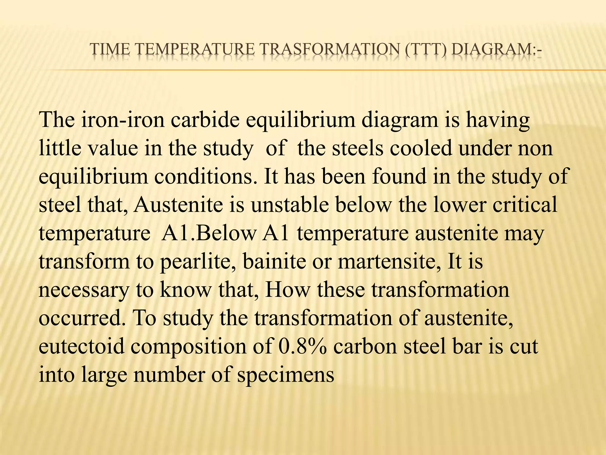Heat treatment process(TTT, CCT &CCR) | PPTX
