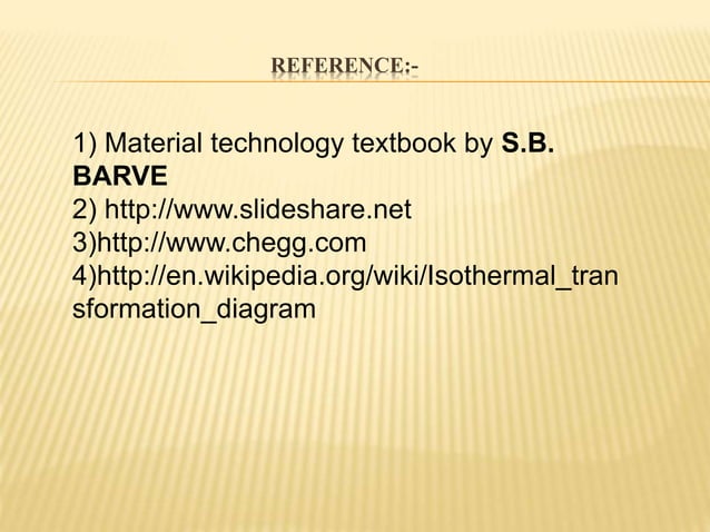 Heat treatment process(TTT, CCT &CCR) | PPTX | Chemistry | Science