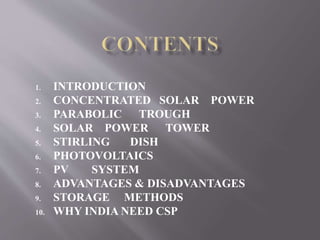 Seminar on CSP technology | PPT