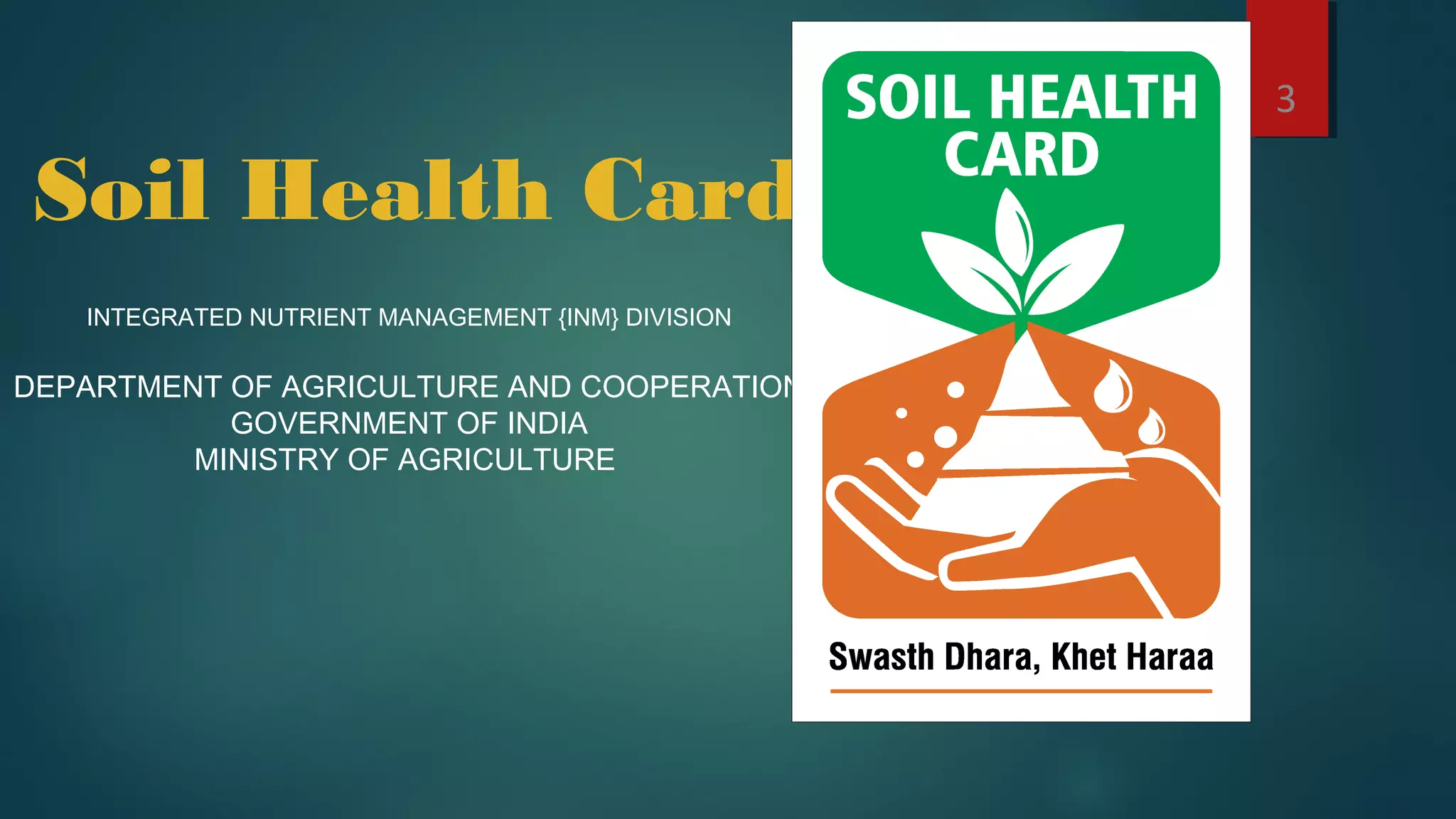 soil health cards | PPT