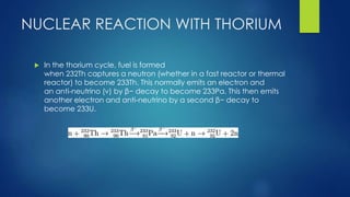 thorium based nuclear power | PPTX