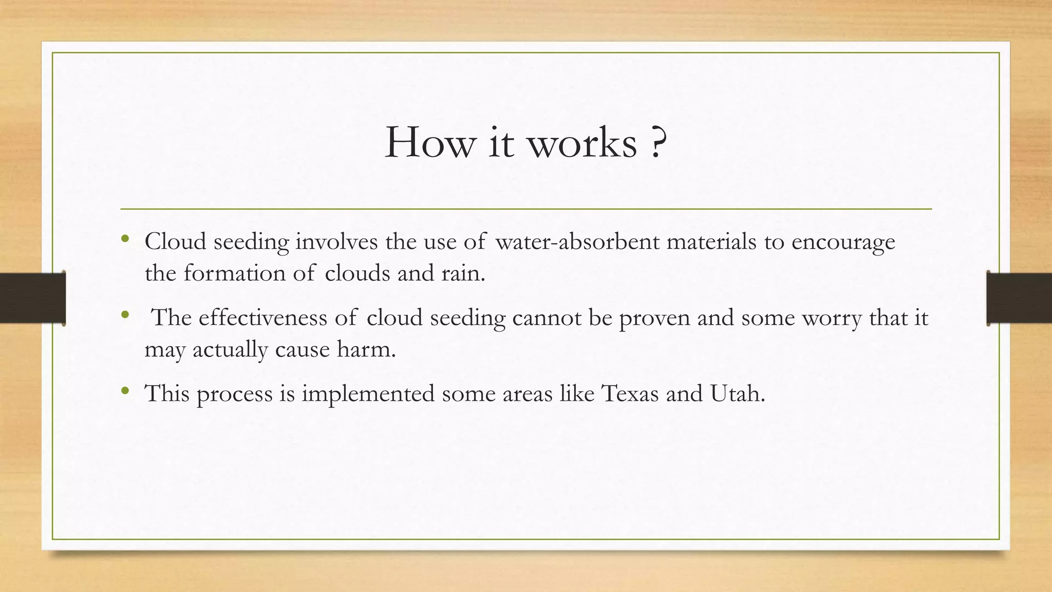 artificial rain | PPTX