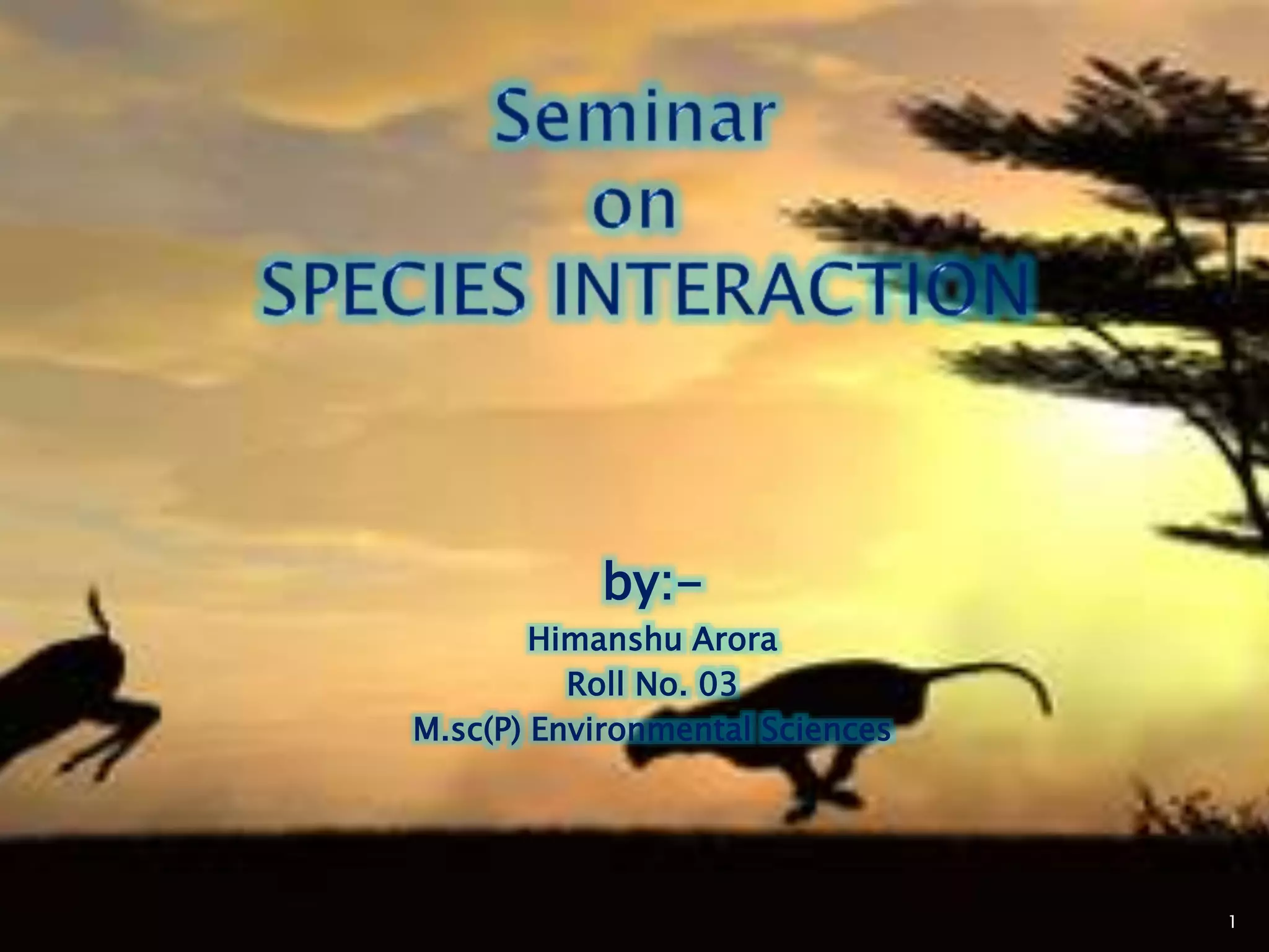 Species Interaction | PPTX