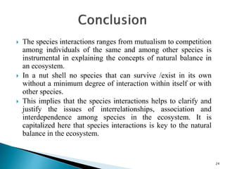 Species Interaction | PPTX