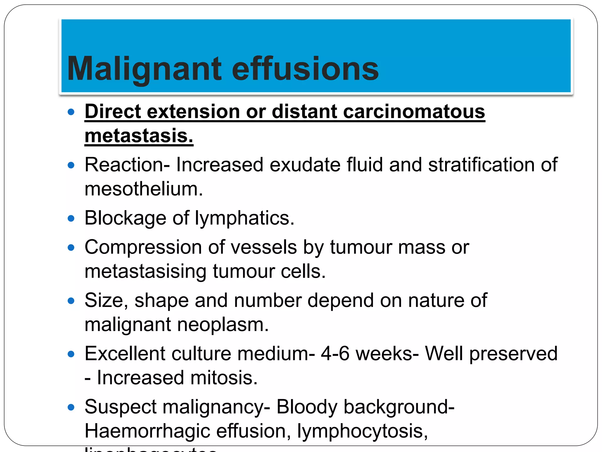 Effusion cytology - Diagnosis. | PPTX