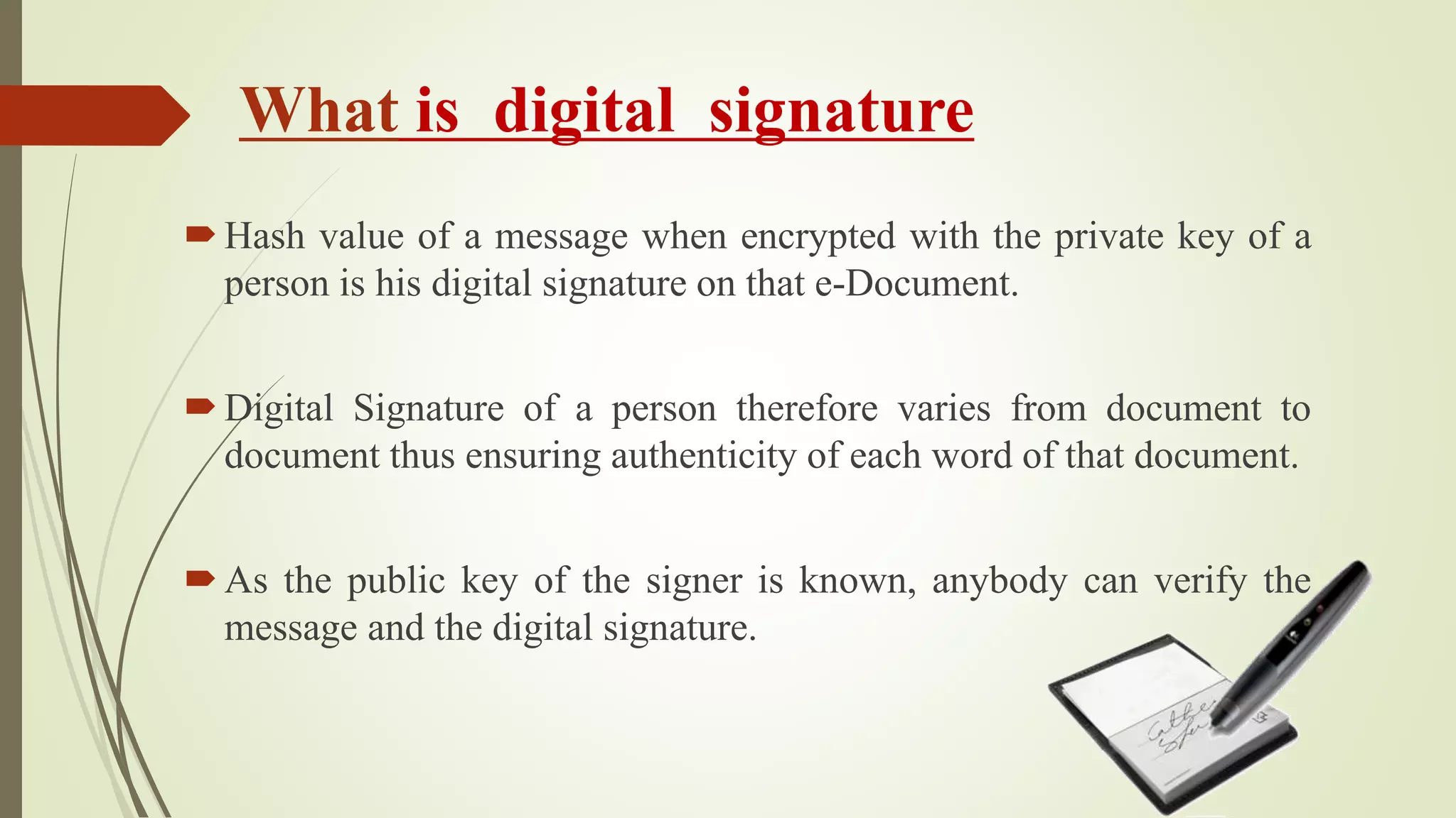 Seminar ppt on digital signature | PPTX